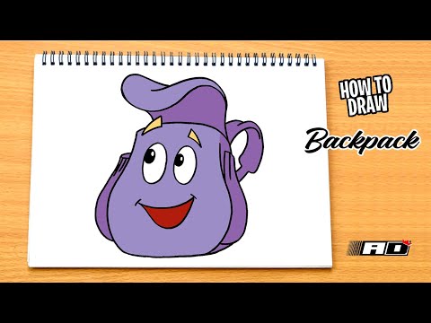 How to Draw a Cartoon Backpack Step by Step – I'm Youtuber – Follow my ...