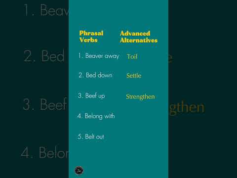 Boost your Vocabulary: 5 Powerful Phrasal Verbs with Advanced Alternatives for Confidence