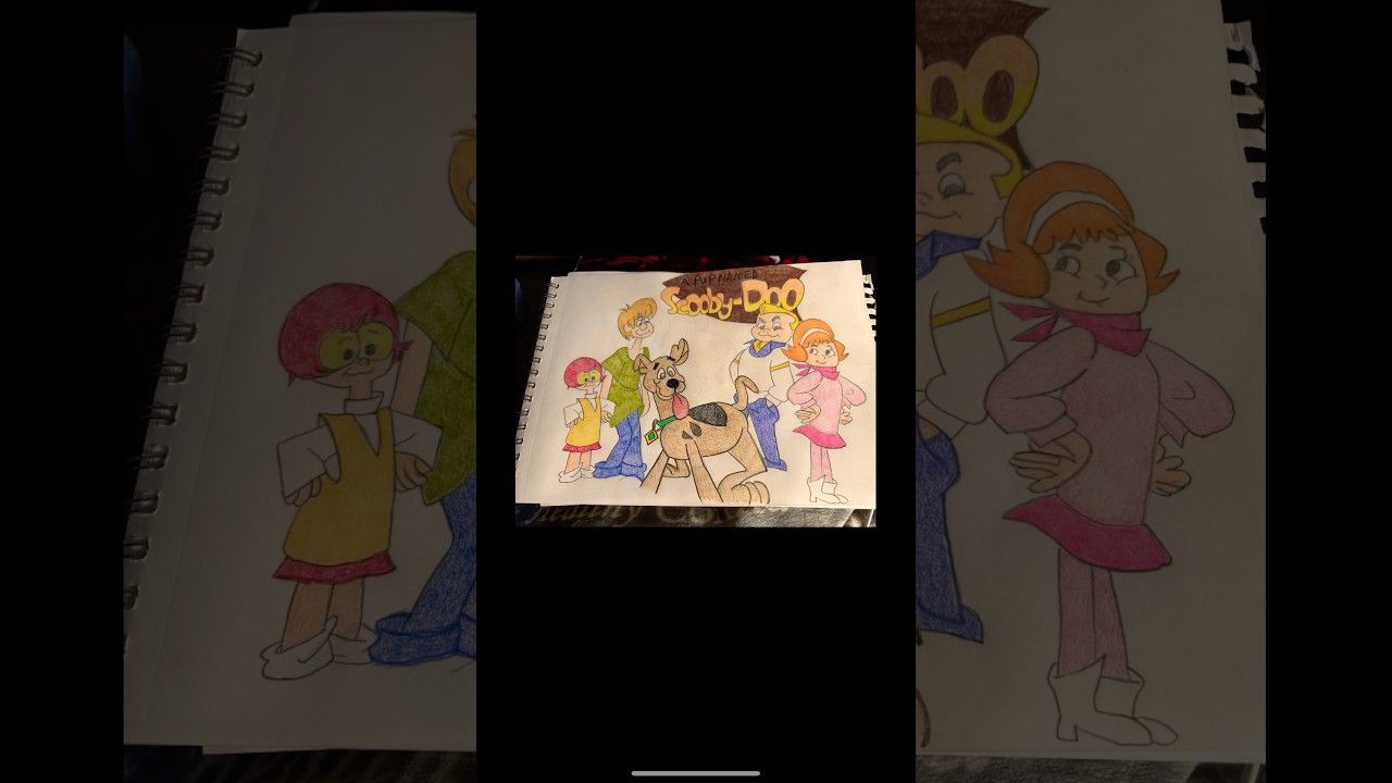 A pup named Scooby Doo drawing! #art #drawing #scoobydoo #draw #shorts