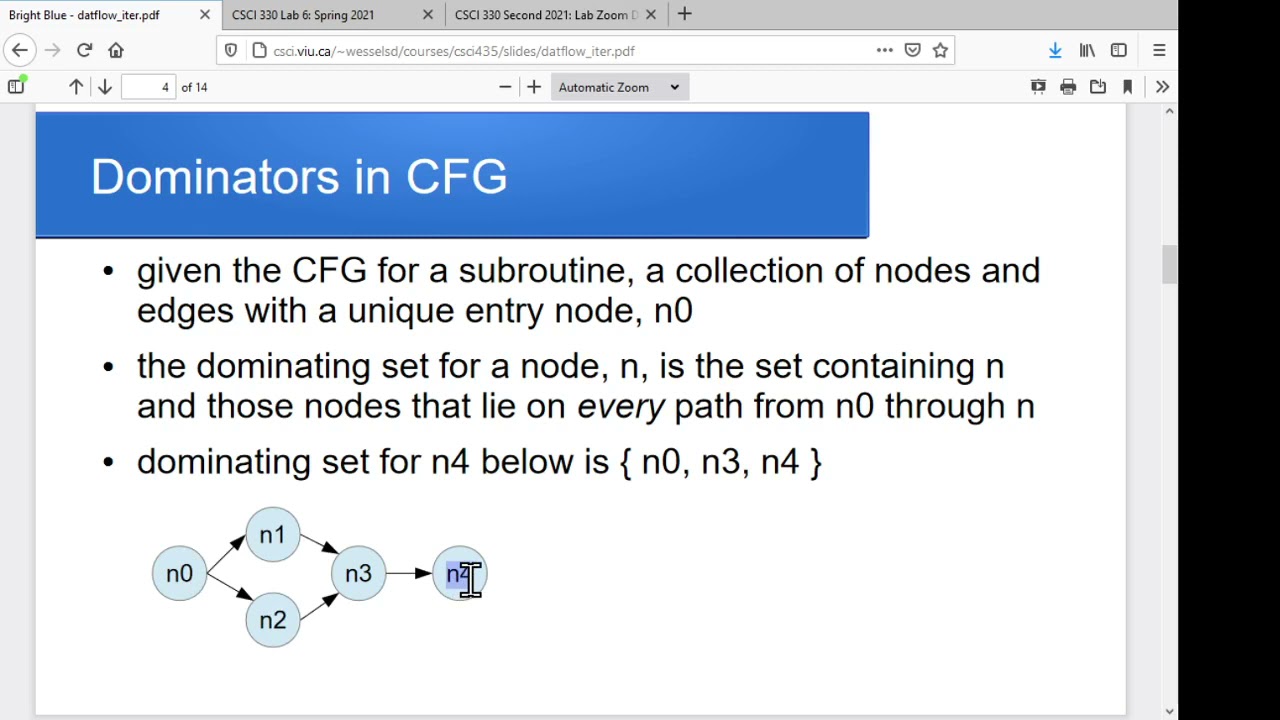 Dataflow analysis: iterative algorithms for code optimization