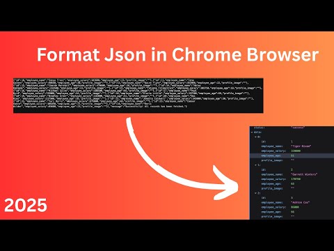 How to make Json formatted in Google Chrome Browser 2025