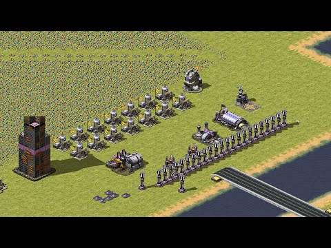 Red Alert 2 | Yuri's Revenge | 7 vs 1 | He Who Dares Win map | Extra hard AI | France
