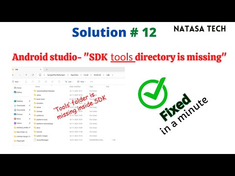 #mobileautomation #solution - 12 | Android studio- "SDK tools directory is missing" | #natasatech