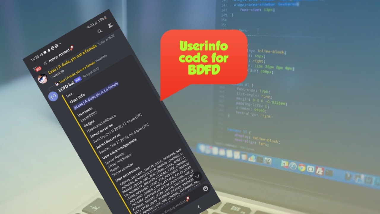 BDFD | Userinfo code, Dyno copy. | BDFD: Codes, Ideas, APIs and all!