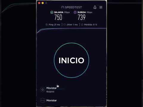 Speedtest Movistar Colombia Fibra Óptica 700 Megas