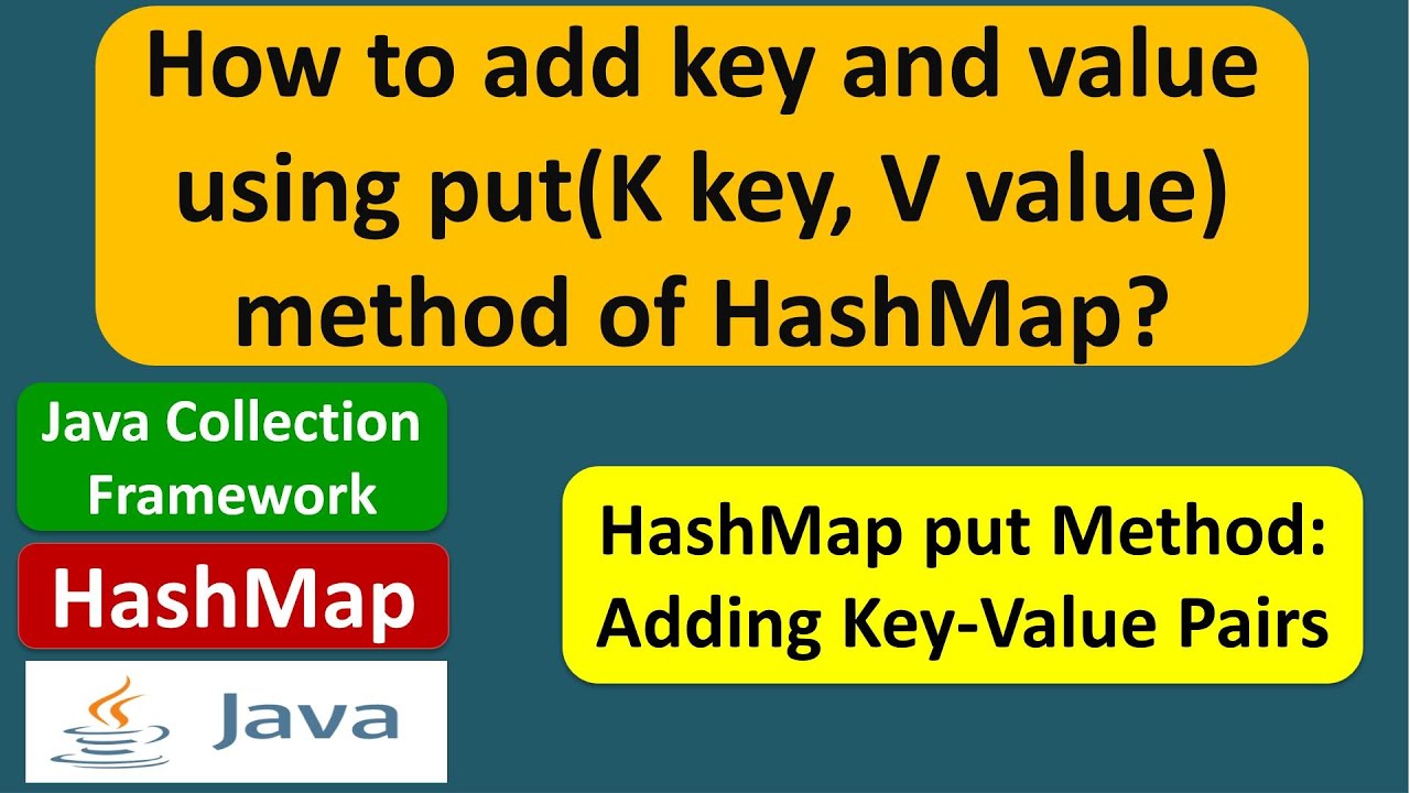 How to add key and value using put(K key, V value) method of HashMap? | Java Collection Framework