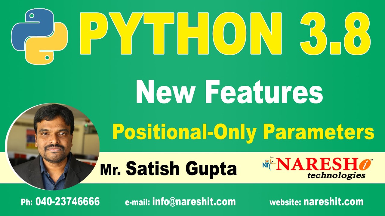 Positional only Parameters | Python New Features 3.8 Tutorial