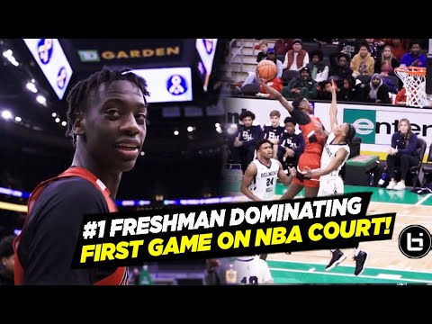 AJ Dybantsa Already Playing in NBA Arena?! #1 Freshman SNAPS on Celtics TD Garden Parquet Floor