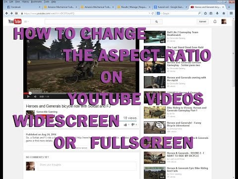 How to Change the Aspect Ratio on Youtube videos