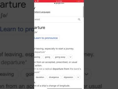 Departure Meaning