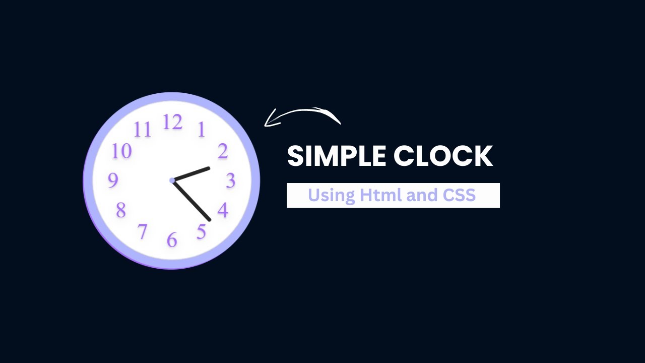 Clock Animation HTML And CSS | CSS Animation Clock