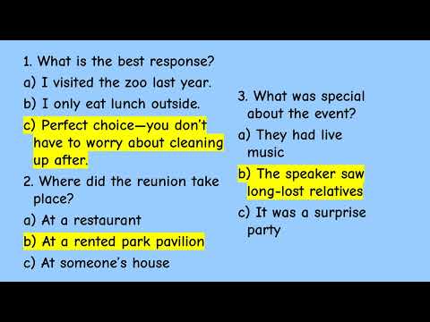CASAS Listening Practice, Level C, Part 1 of 4