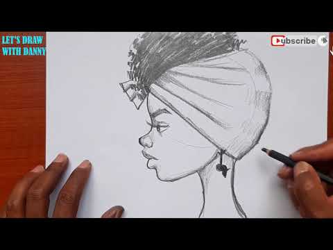 how to draw black girl side face / How to Draw KINKY / how to draw African American girl