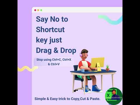 Easy and simple trick to Cut, Copy & Paste in Excel no Shortcut keys