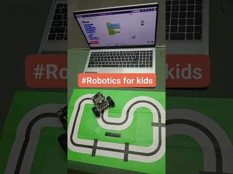 Line follower robot with simple coding done in Pictoblox.