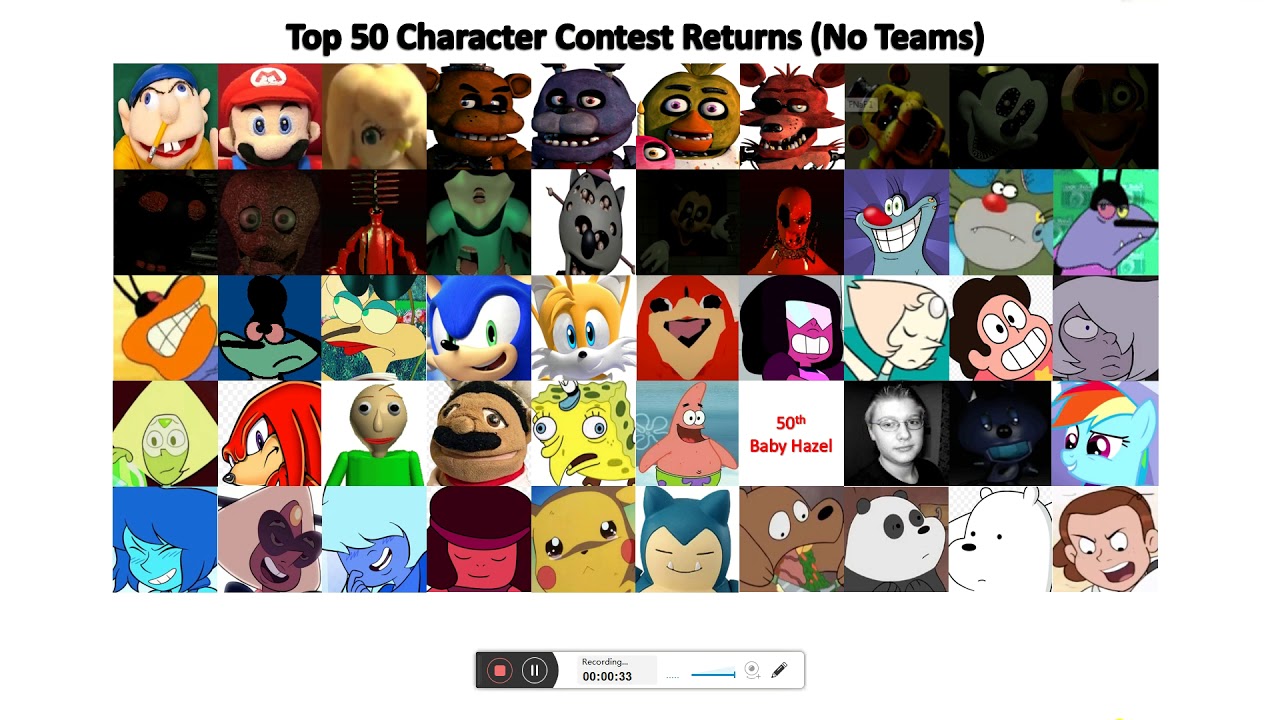 Top 50 Character Contest (Returns) #3 (Closed)
