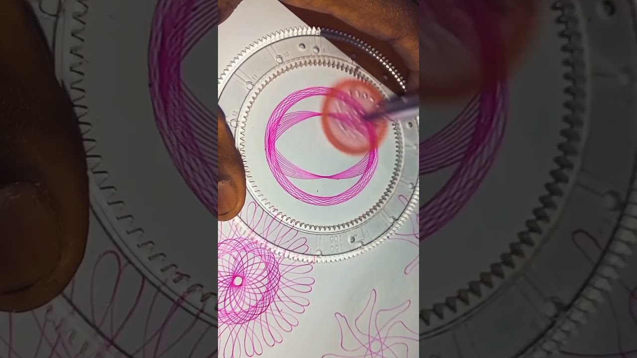 Simple Spirograph Design ❤️🧡🥰 #ytshorts #trending #spirograph #shorts
