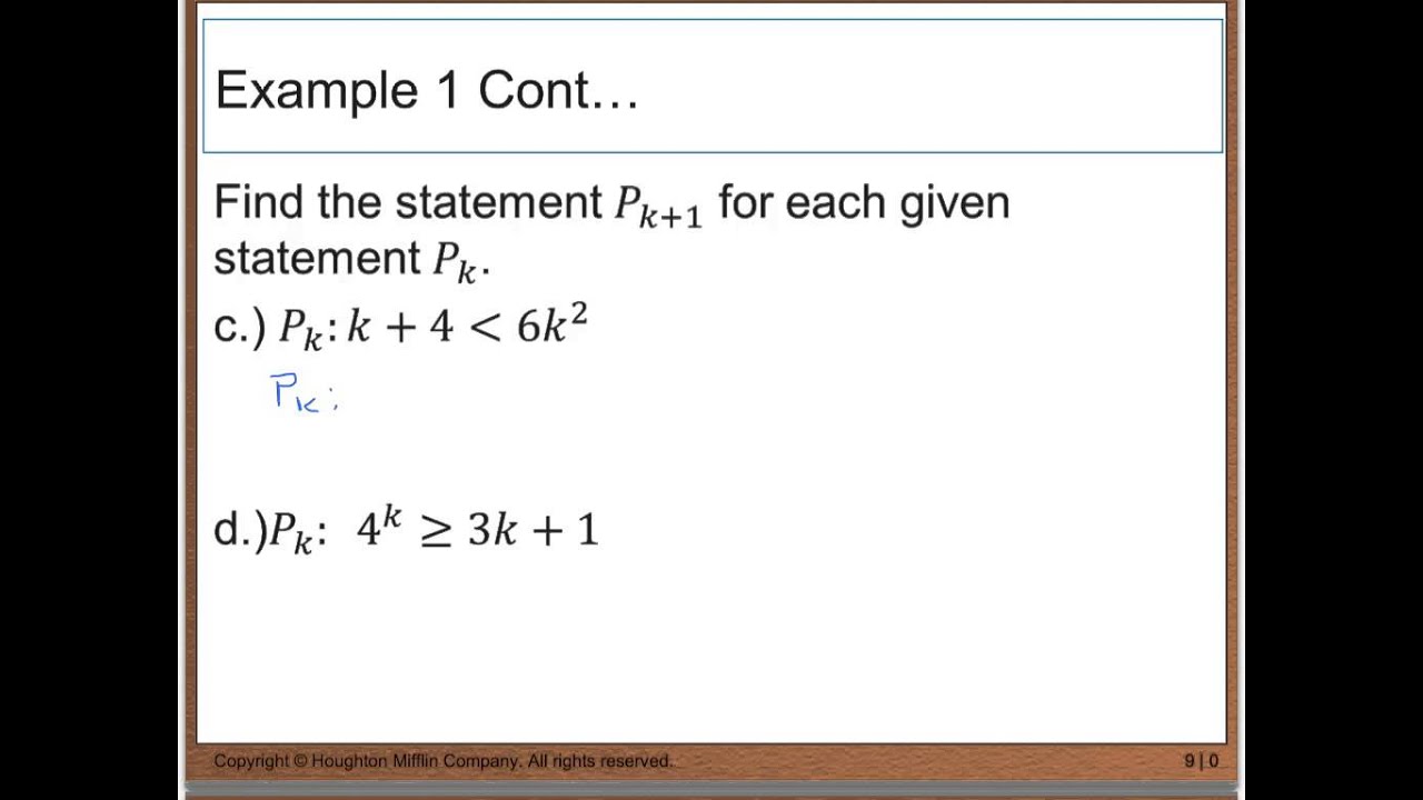 9.4 Mathematical Induction - part 1