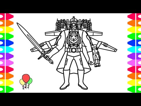 Coloring New Titan Cameraman Upgraded - How to color Skibidi Toilet/Coloring Pages