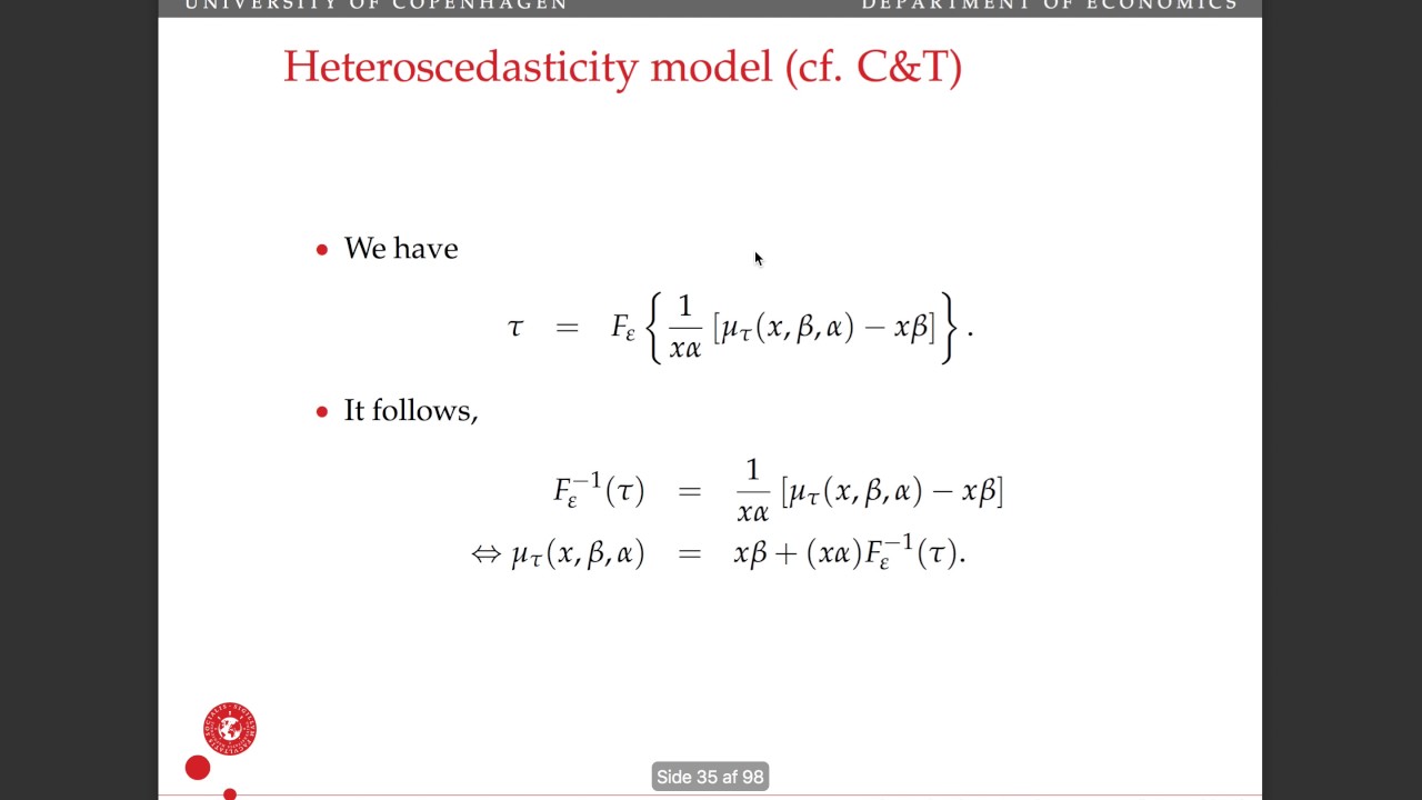 Quantile regression: The model