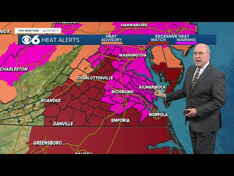 Extreme heat warning begins Monday for most of CBS 6 viewing area
