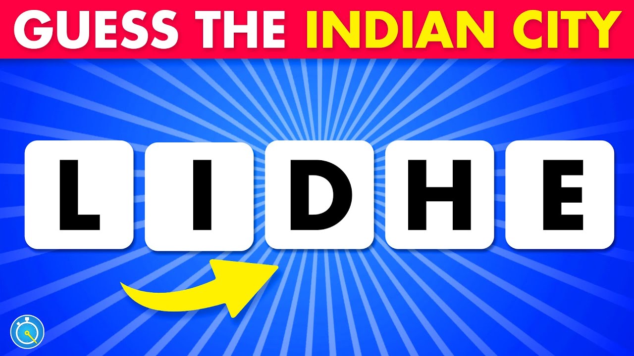Guess The Indian City By Scrambled Letters | India GK Quiz