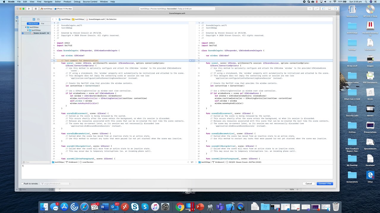 Tutorial - Xcode -Switching branches and committing multiple changes to BitBucket