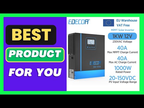 EDECOA 1000W solar hybrid inverter 12V