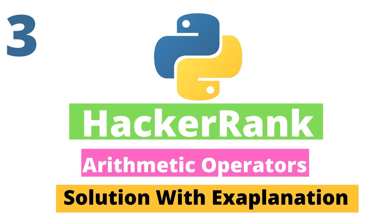 3 : Python Arithmetic Operators in Python3 | Hackerrank Python Solutions