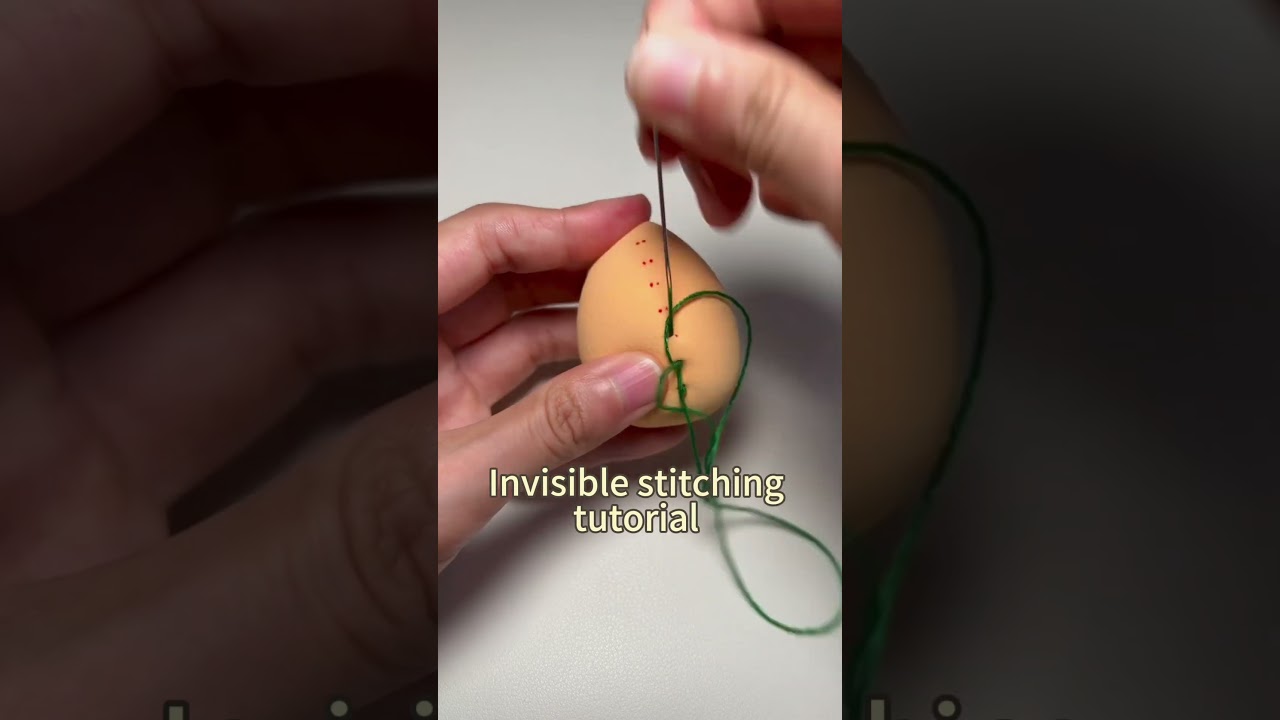 Invisible stitching tutorial 🥰#manufacturing #dresstells #amazonfinds #hacks #handsewing #tricks