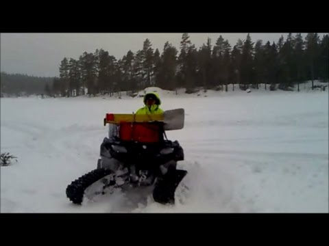 Suzuki King quad 750 4x4 ATV with Camoplast tatou 4s snow tracks kit belter 4 four wheeler