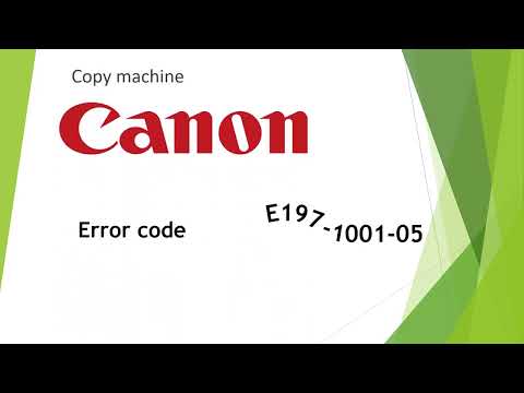 Canon irc error code e197 (E197-1001-05)