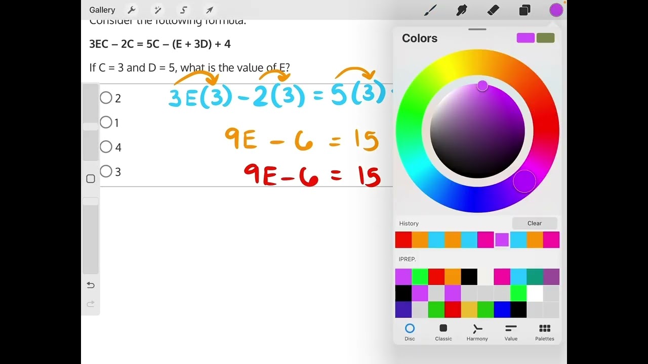 Algebra Simulation 5 Solution 2