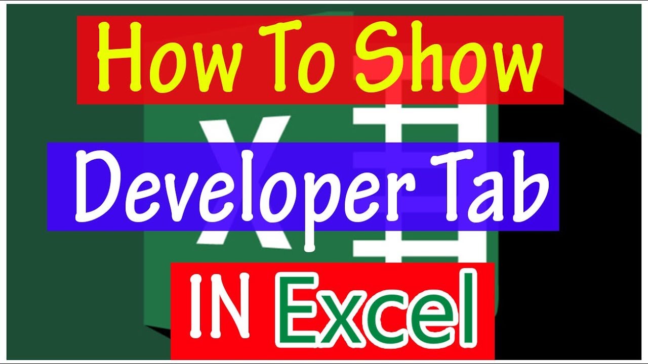 Excel 2016 Quick Tip: How to enable the Developer tab