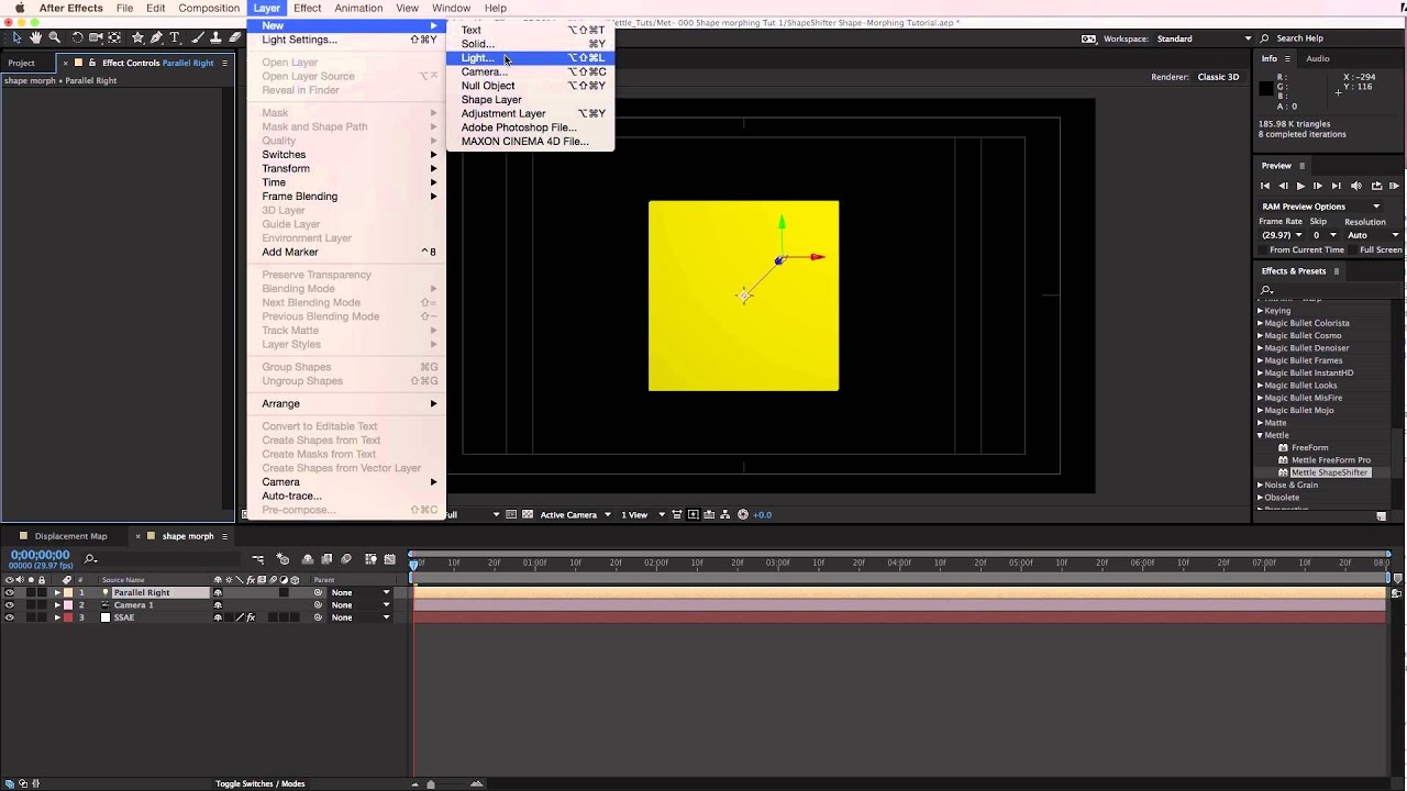 After Effects 3D Shape Morphing Made Easy