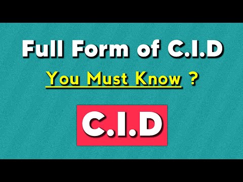 Full Form of CID | You Must Know ? | Informative Forms