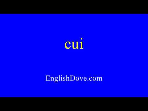How to pronounce cui in American English