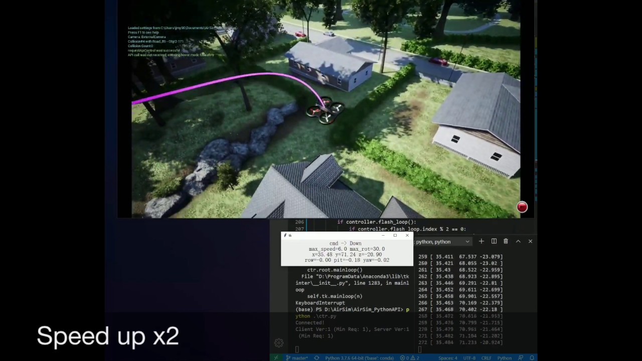 AirSim UAV Back-Track Simulation