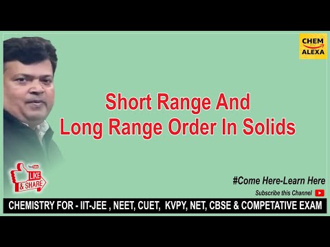 Short range & Long Range order in solids