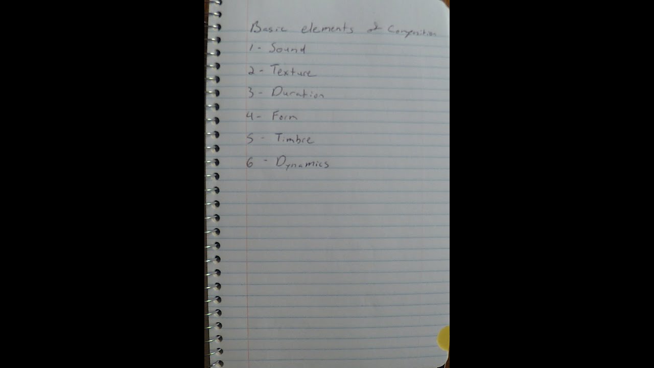 Basic elements of composition