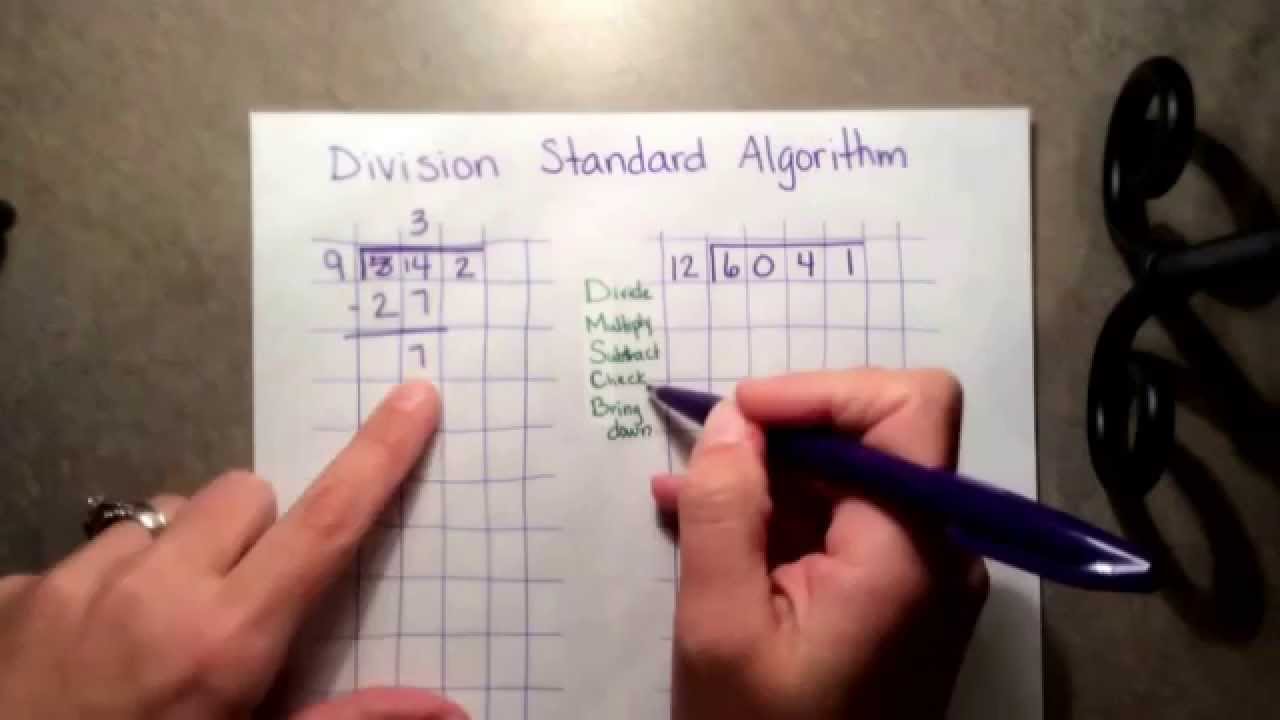 Division standard algorithm