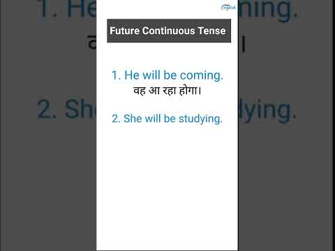 Future Continuous Tense examples || basic hindi to english sentences#tenses#tenseexample#futuretense
