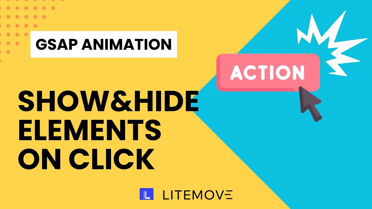 Show and hide elements on click with Litemove Animation Builder