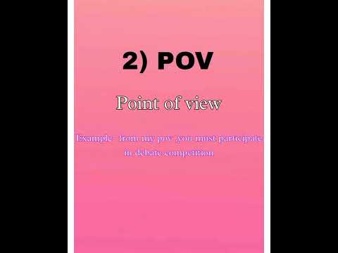 5 common trending internet slang,pov you must know #english #shorts #vocabulary | RadhikaKaushik|pov