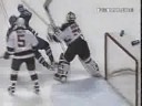 2001-02 vs TOR Martin Brodeur Shoves Tie Domi