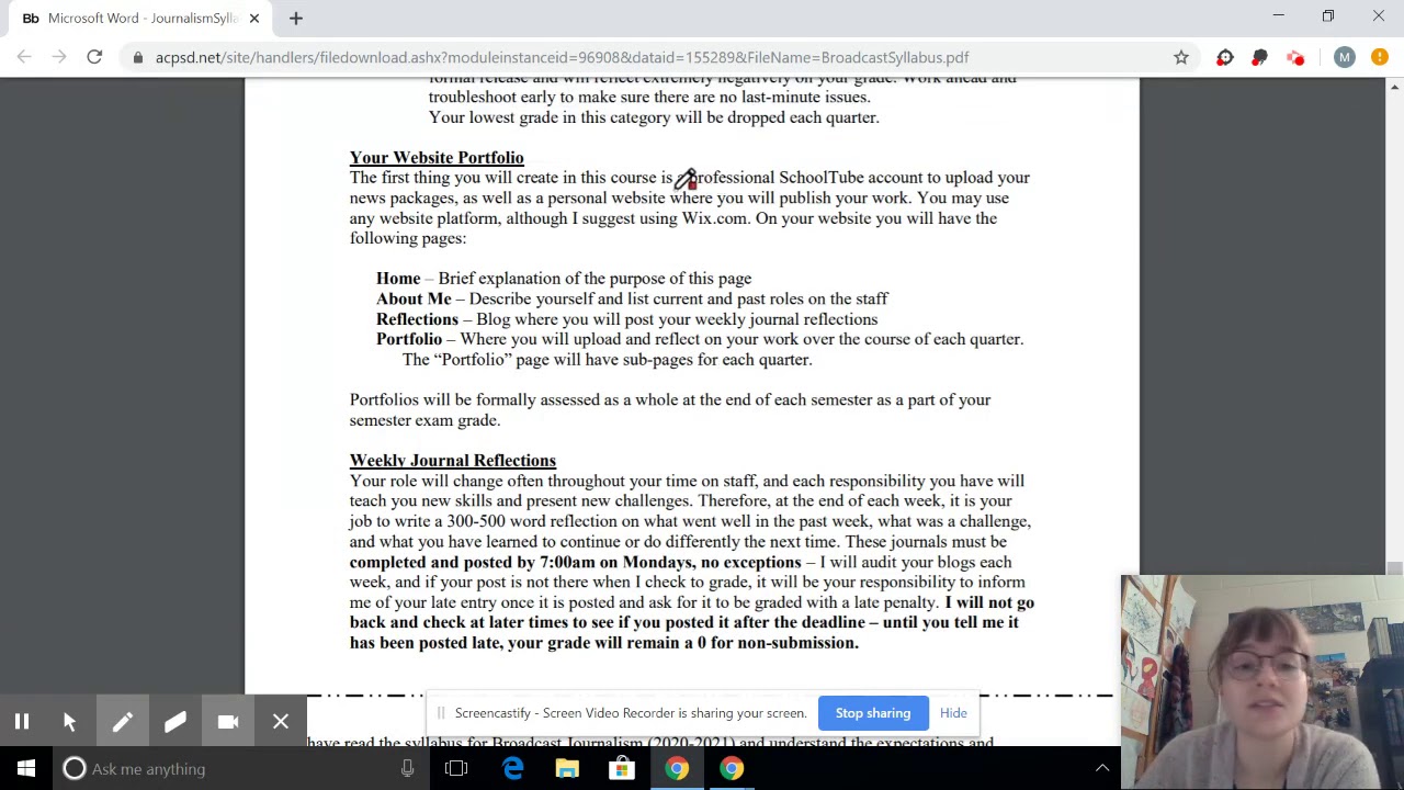 Broadcast Journalism Syllabus Overview