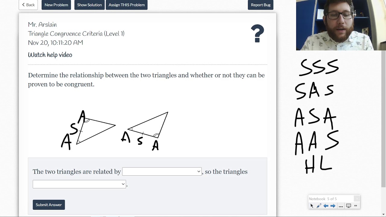 DeltaMath Congruent Triangles