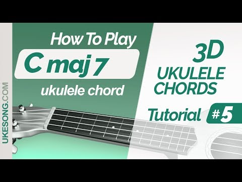 Ukulele chords - Cmaj7 | 3D ukulele chords tutorial #5