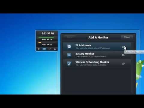 System Monitor Light Windows 7 Gadget