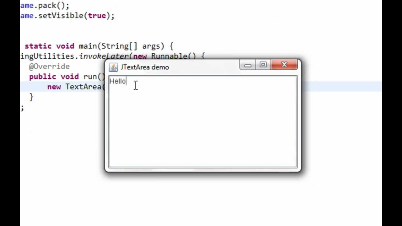 Java swing GUI tutorial #14: JTextArea